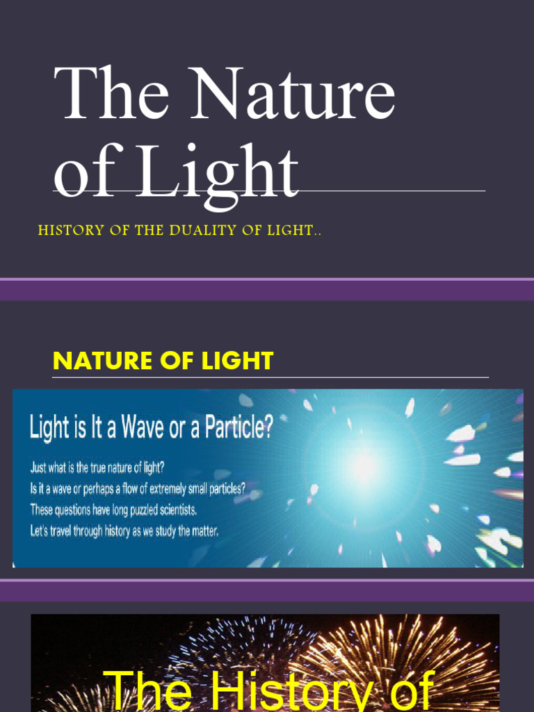 History On The Nature of Light | PDF | Light | Waves