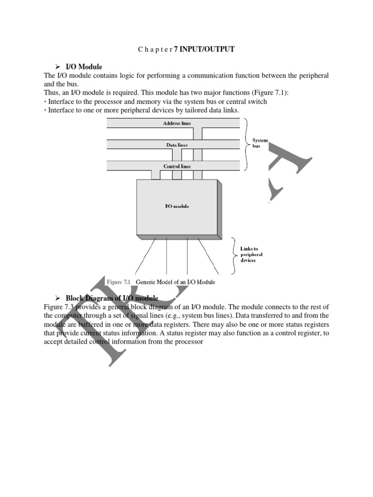 Note of Computer Architecture - Chapter 7 - TRISHA | PDF | Input/Output | Computer Science