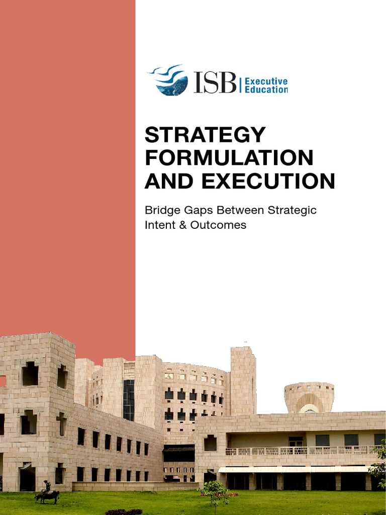 Isb Ee Sfe Brochure | PDF | Strategic Management | Competitive Advantage