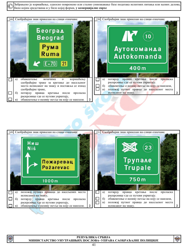 Saobracajna Signalizacija 02 | PDF