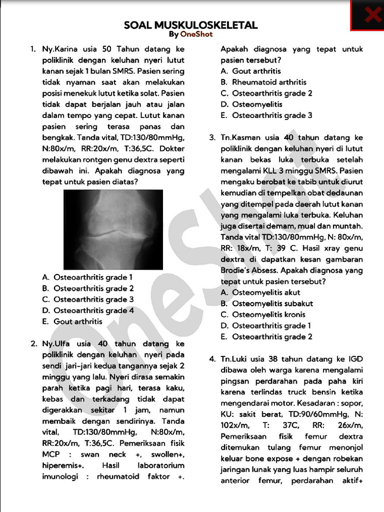 Soal Muskuloskeletal | PDF