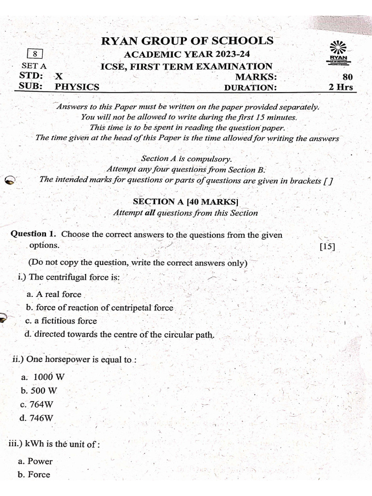 Physics Term 1 | PDF