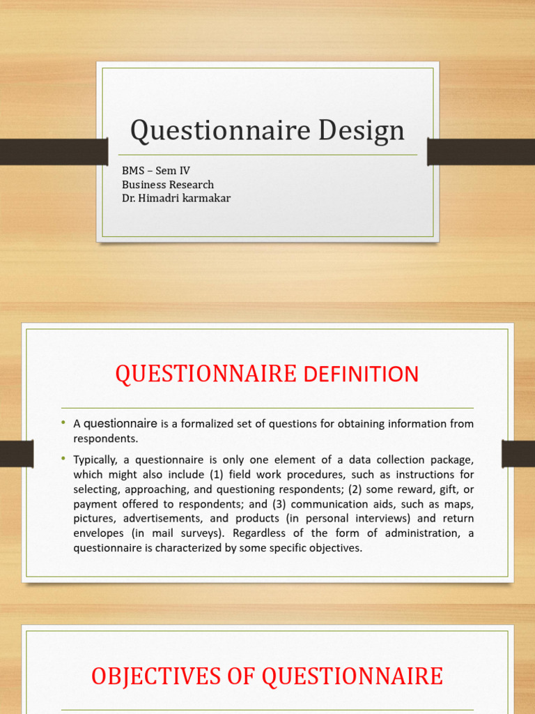 Effective Questionnaire Design Guide | PDF | Questionnaire | Cognition