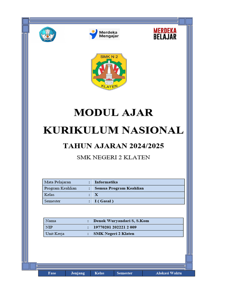 MODUL AJAR Literasi Digital | PDF | Komputer