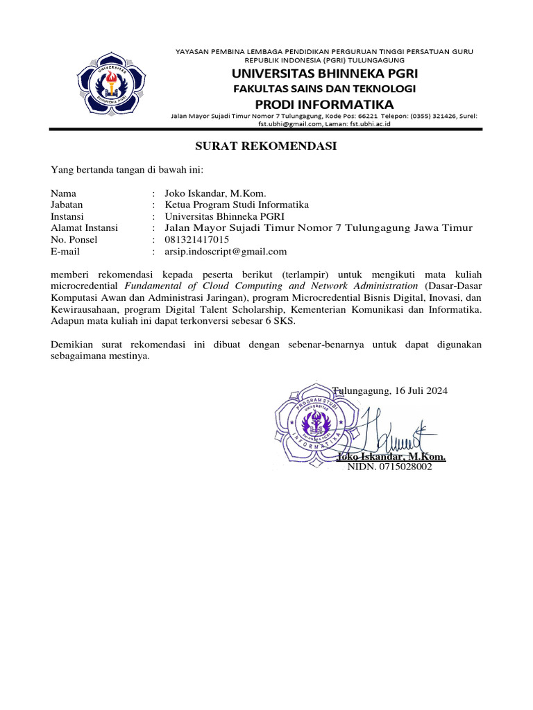 Rrekomendasi Microcredential Prodi | PDF