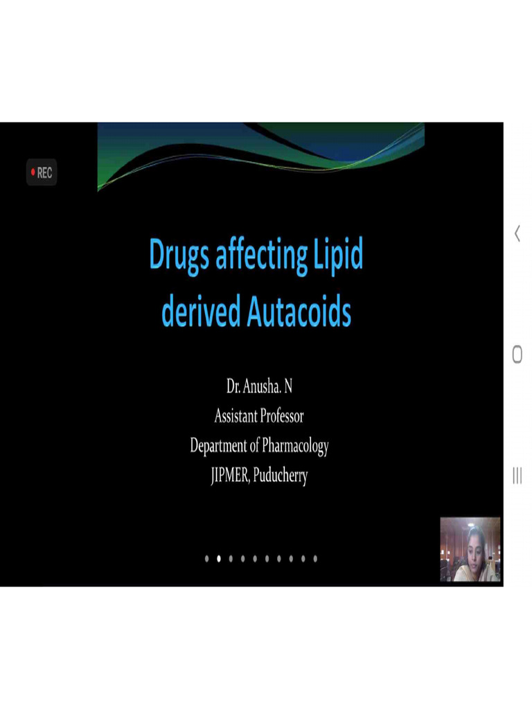 Drugs Affecting Lipid Derived Autocoids | PDF