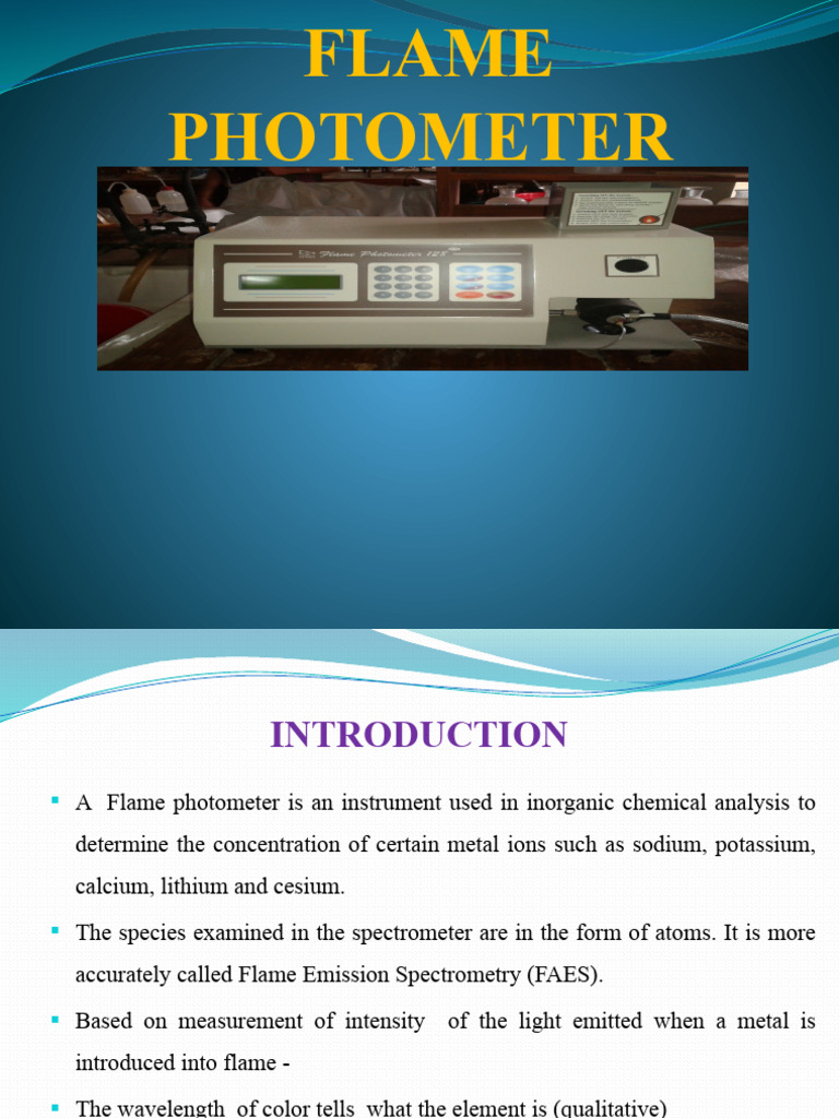 Flame Photometer | PDF | Emission Spectrum | Sodium