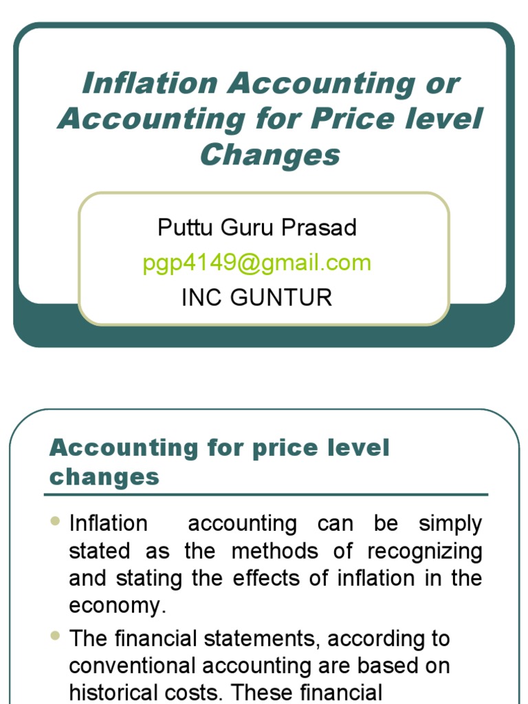 Inflation Accounting or Accounting For Price Level Changes: Puttu Guru ...