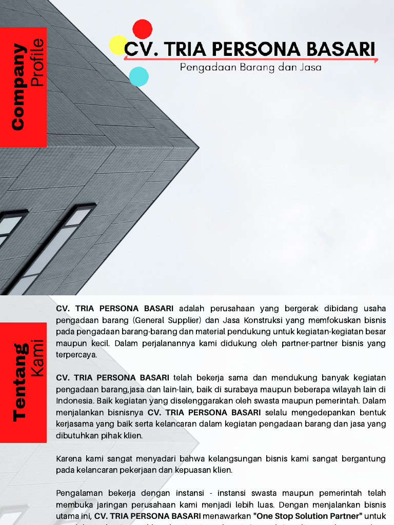 Company Profile Tria | PDF | Karier & Perkembangan | Komputer