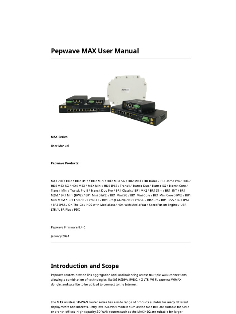 Pepwave MAX BR1 Mini M2M User Manual 12994 | PDF | Computer Network ...