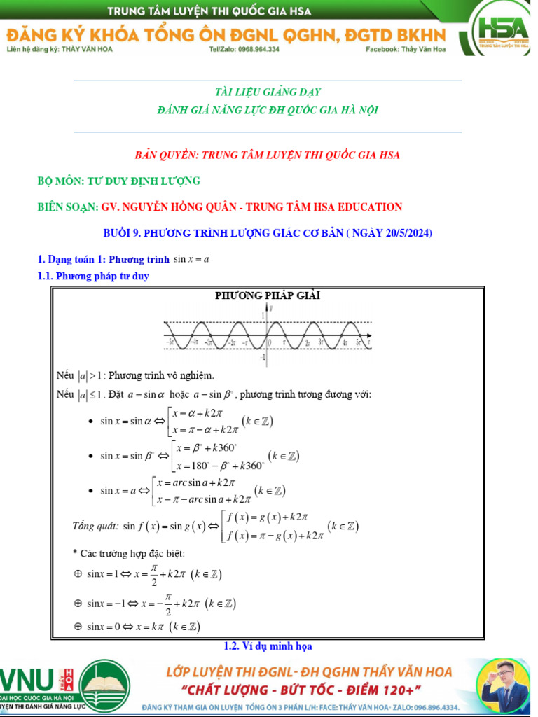 Bui 9 - LT - PHNG TRNH LNG Gic C BN | PDF