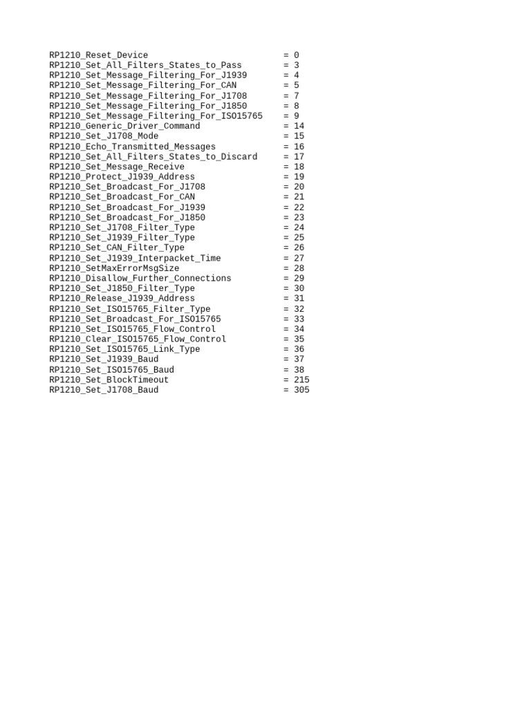 rp1210c Commands | PDF | Teaching Methods & Materials | Computers