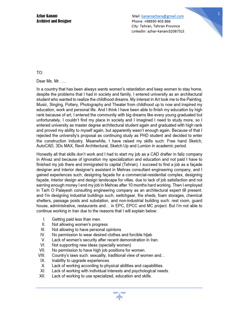 My Cover Latter | PDF