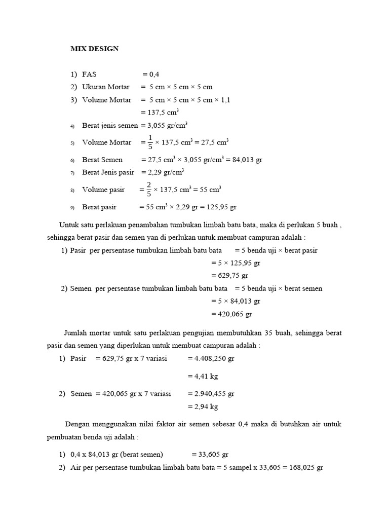 Mix Design | PDF