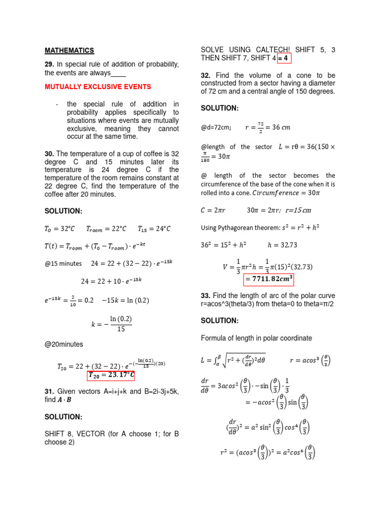 Probability and Mathematical Solutions | PDF | Pi | Elementary Geometry
