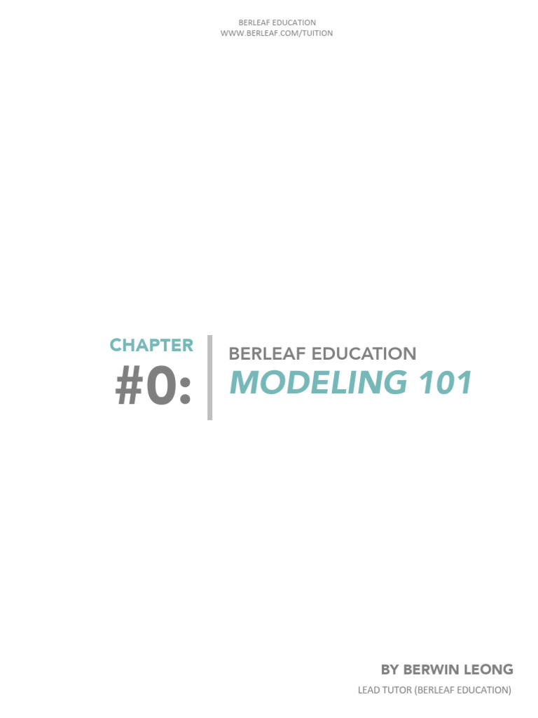 Modeling 101 | PDF