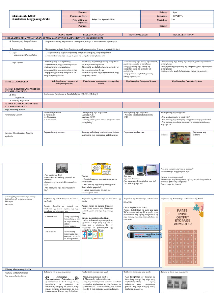 Q1 - W1 - Epp 4 - Matatag | PDF