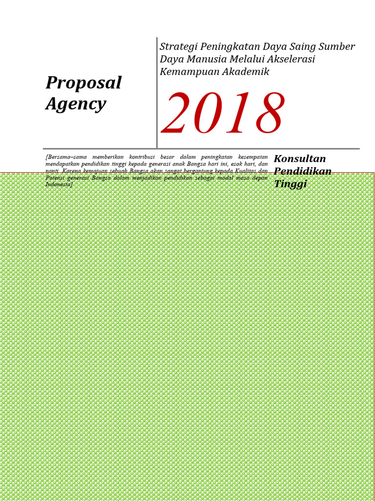 Proposal Agency All Perusahaan - Kuliah Di Kampus | PDF