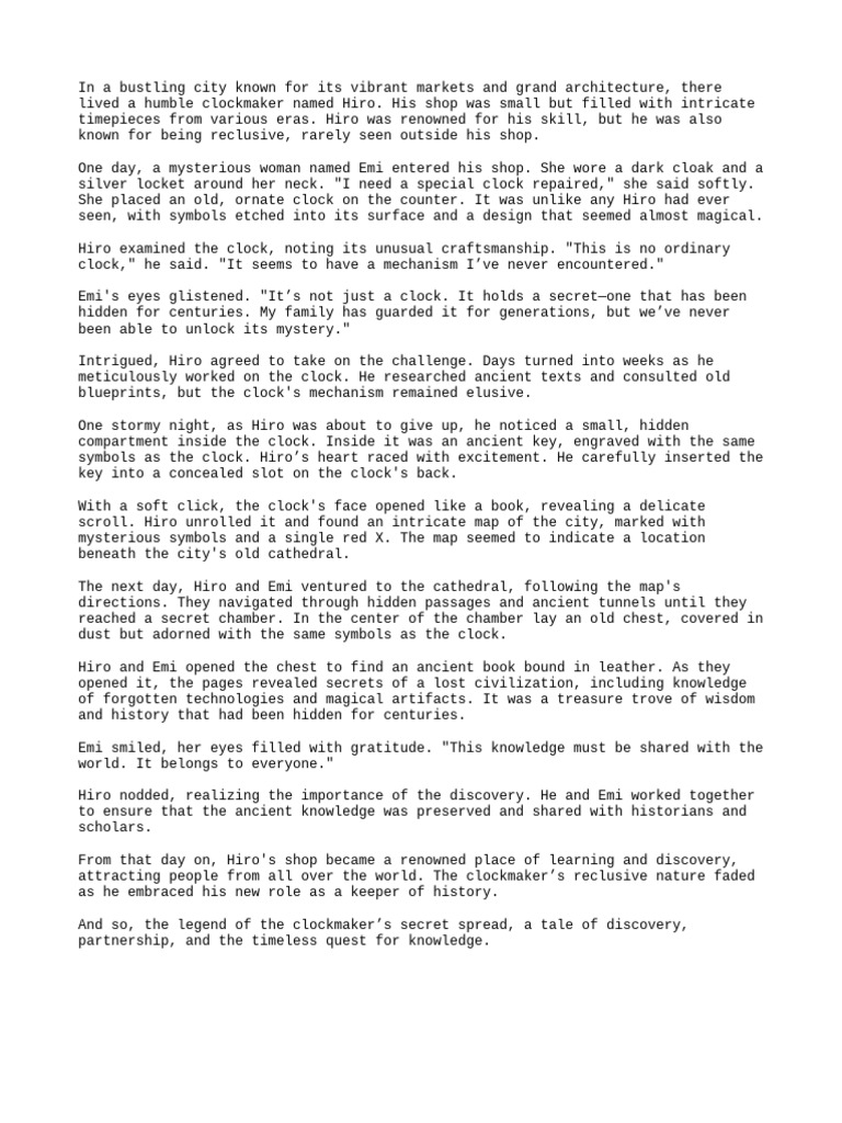 The Clockmaker Secret Vol 1 | PDF | Clock