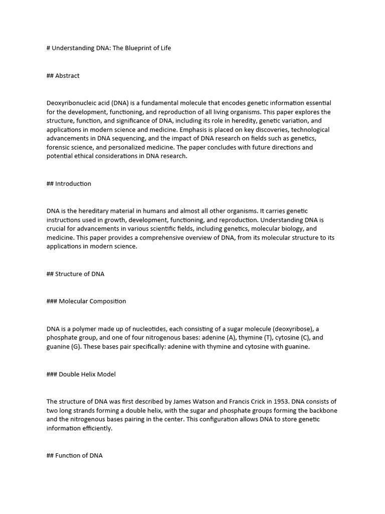 Understanding DNA | PDF | Dna | Genetics Understanding DNA | PDF | Dna | Genetics