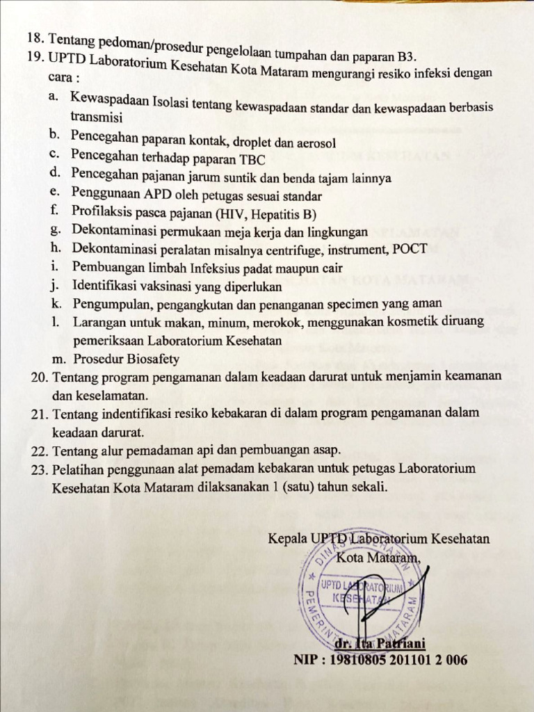 Standar MFK 6.2 Prosedur Pengendalian Dan Pencegahan Infeksi Fix | PDF