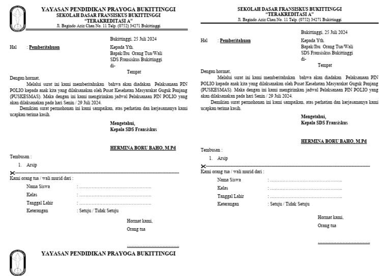 Surat Izin Imunisasi Puskesmas Pdf