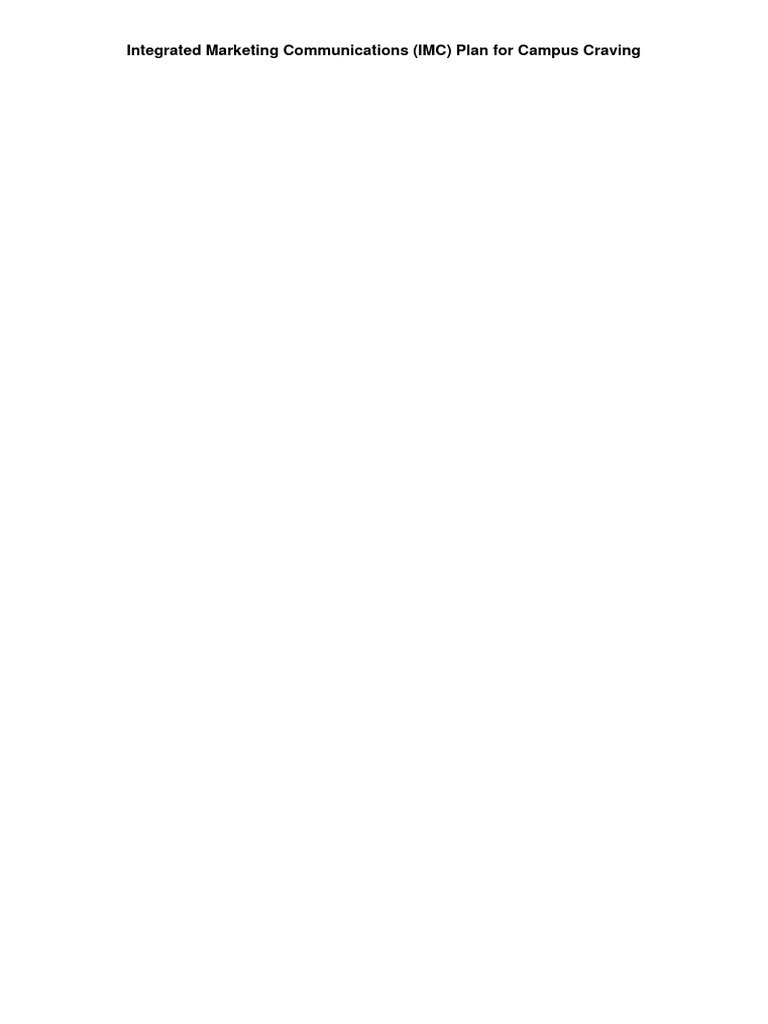 IMC Plan for Campus Craving Food Truck | PDF | Marketing Communications ...