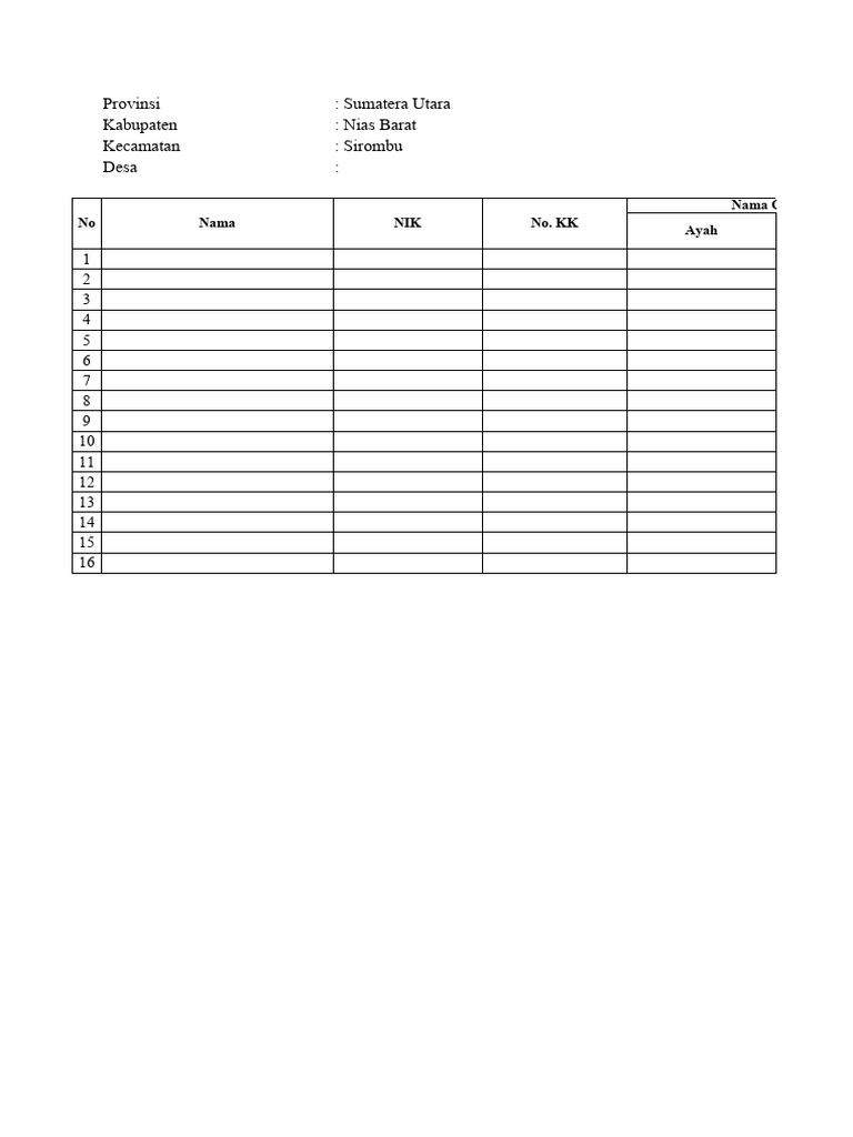 Data Balita Sweeping | PDF