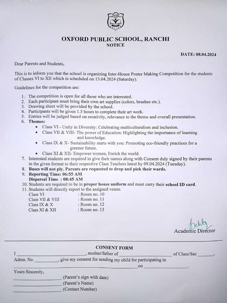 Inter House Poster Making Competition VI To XII | PDF