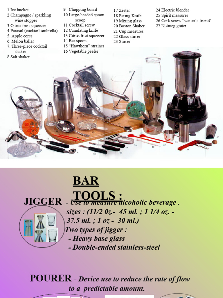 4 PPT Bartools Slides A | PDF | Carbonated Water | Dishwasher