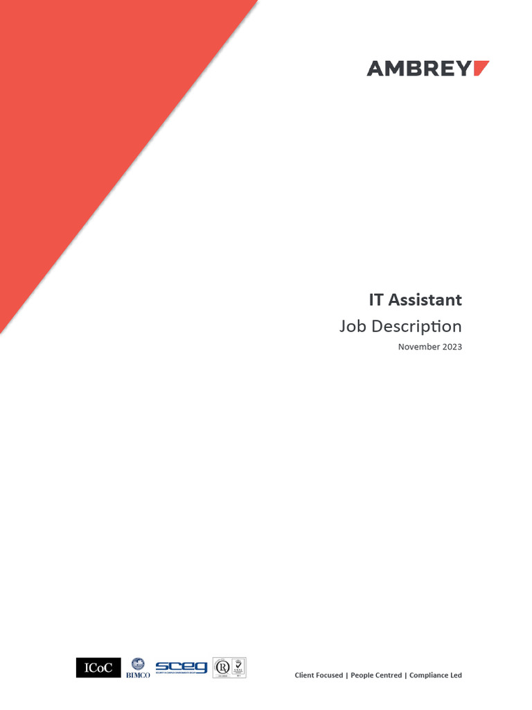 Job-Description-IT Assistant v1.0 DRAFT | PDF | Microsoft Azure | Cloud ...