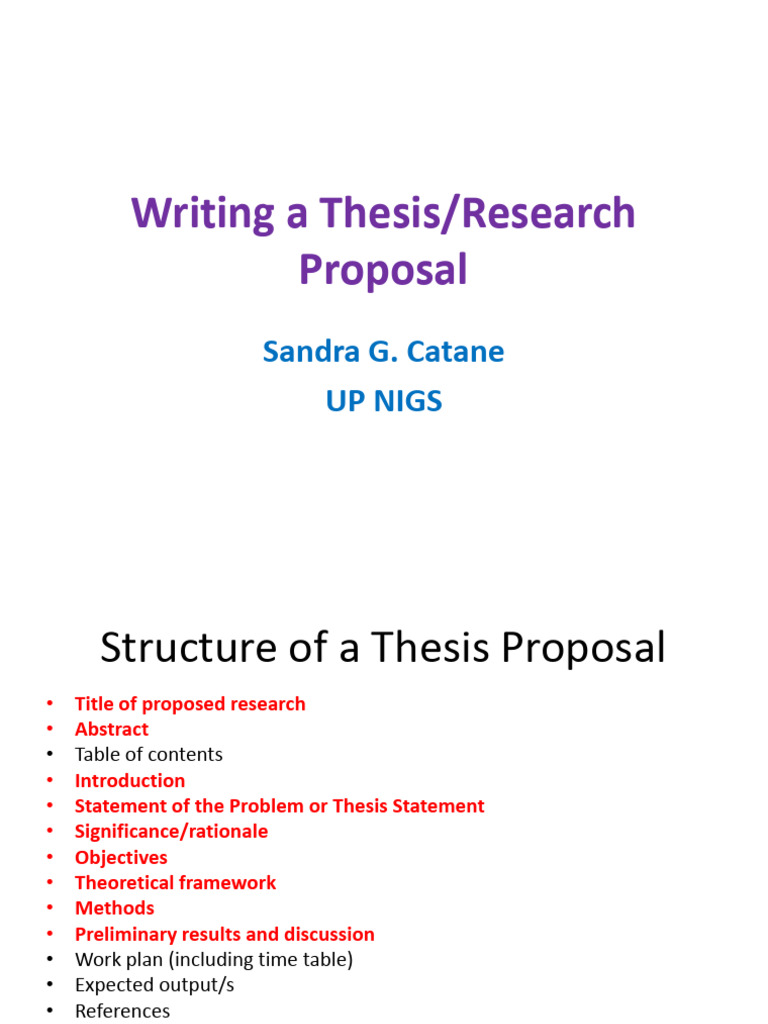 Writing A Thesis Proposal | PDF | Theory | Abstract (Summary)