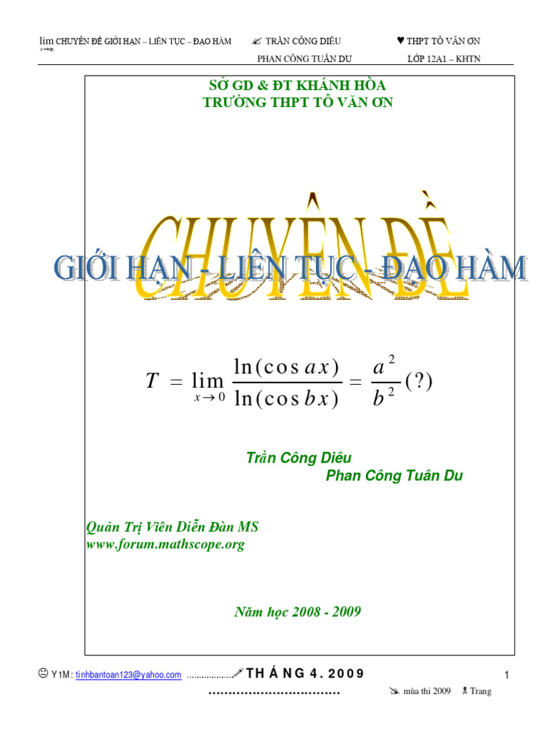 GioiHan LienTuc Dao Ham | PDF
