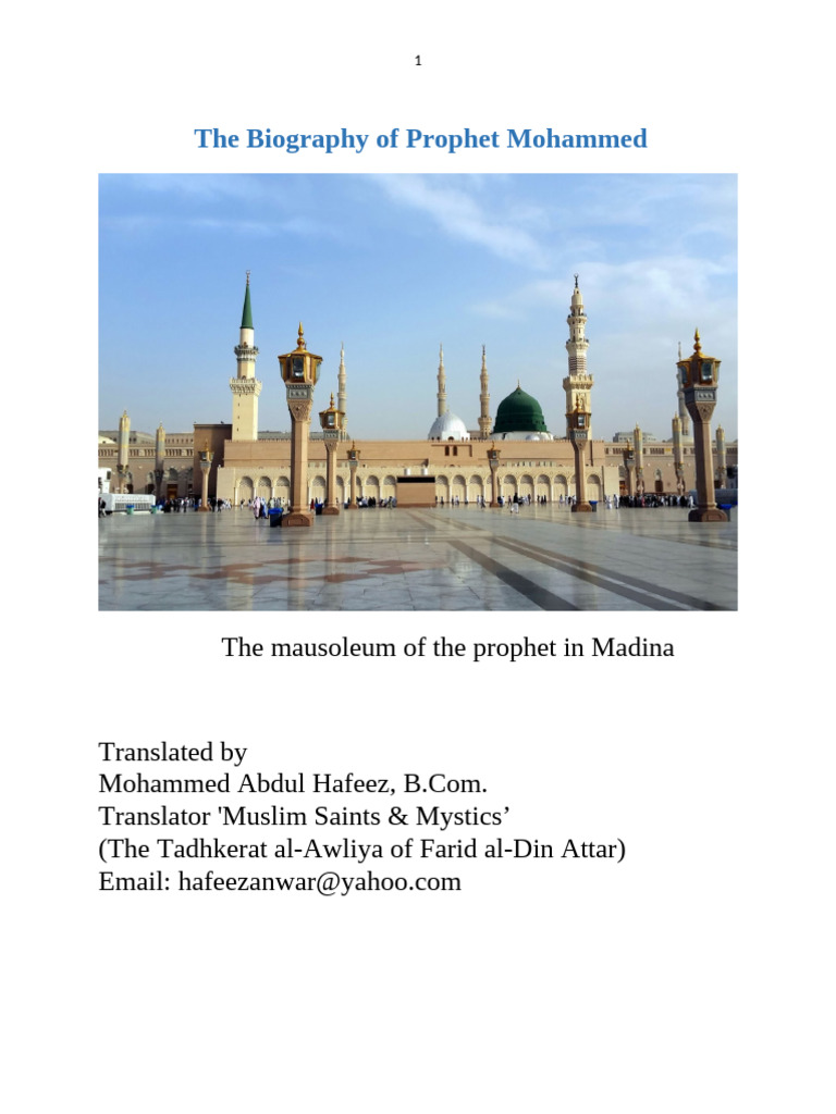 The Biography Of Prophet Mohammed Pdf Muhammad Prophets And