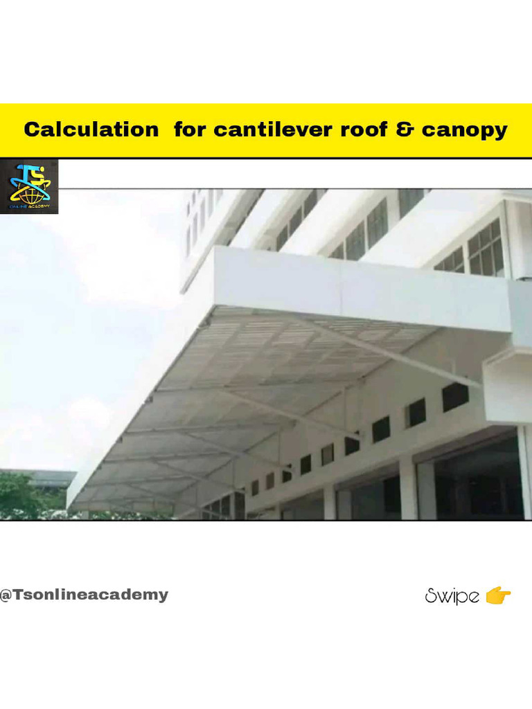 Calculation For Cantilever Roof & Canopy | PDF
