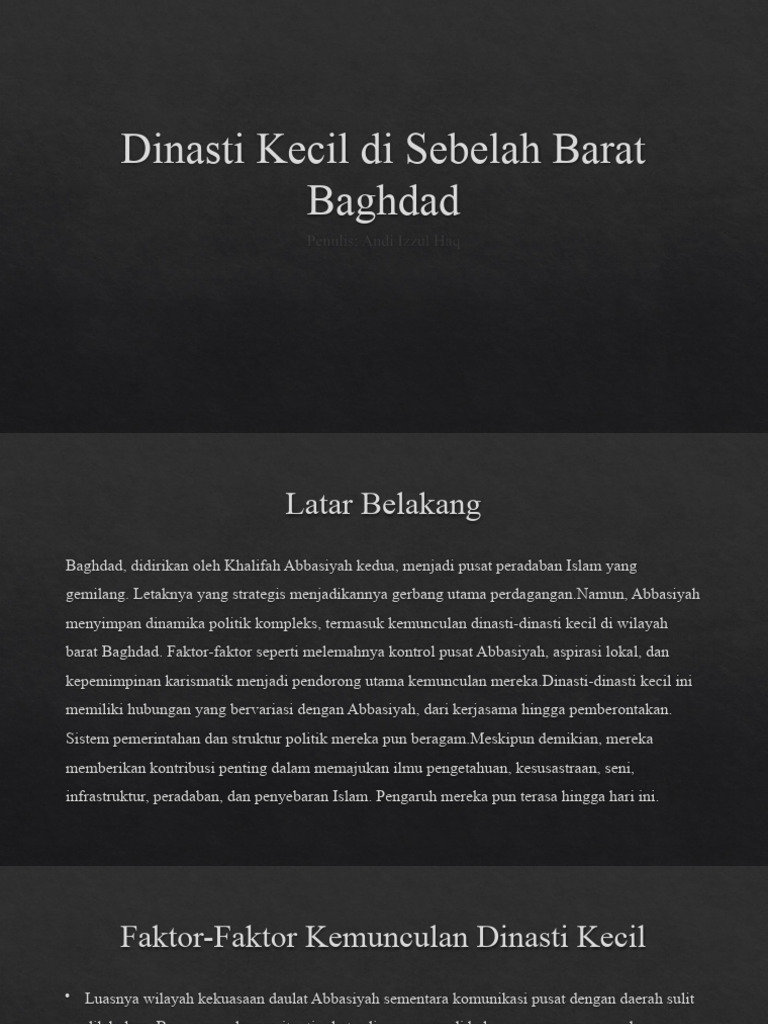 Dinasti Kecil Di Sebelah Barat Baghdad | PDF
