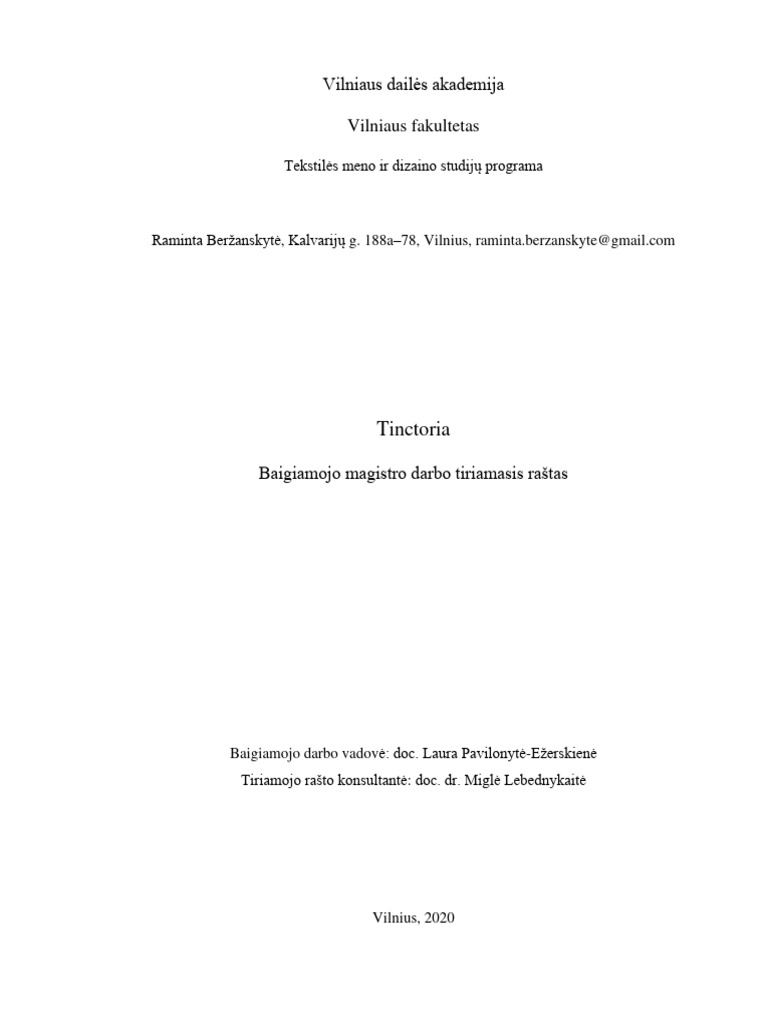 Raminta Magistrinis | PDF