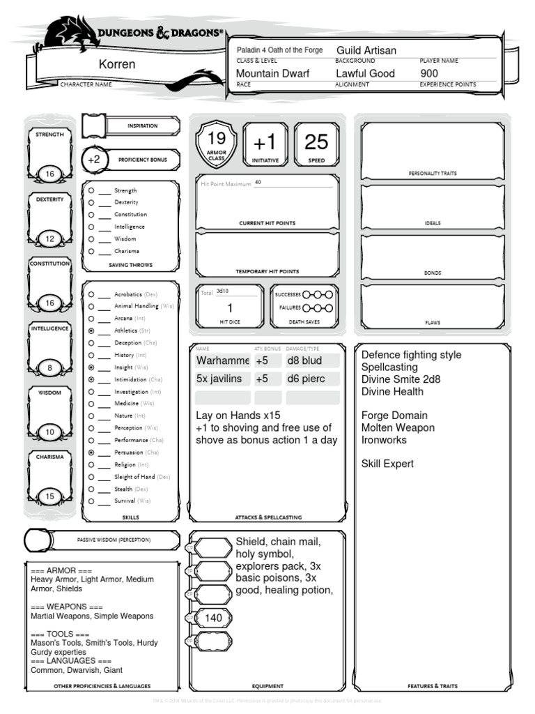 Korren | PDF | Tabletop Games | Role Playing Games