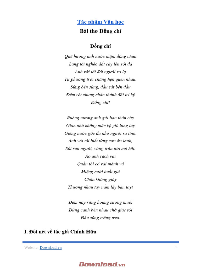 Bai Tho Dong Chi | PDF