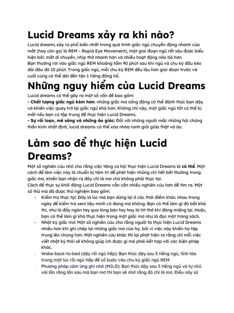 Dịch Lucid Dreams - Gia Khánh | PDF