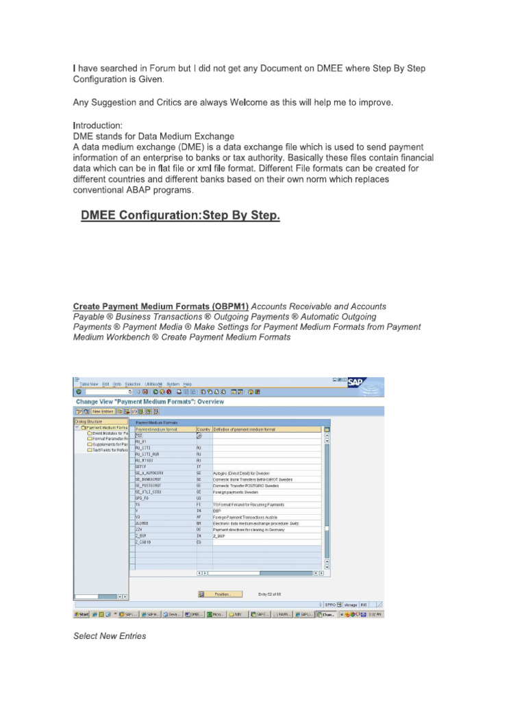 DMEE Configurations Steps | PDF