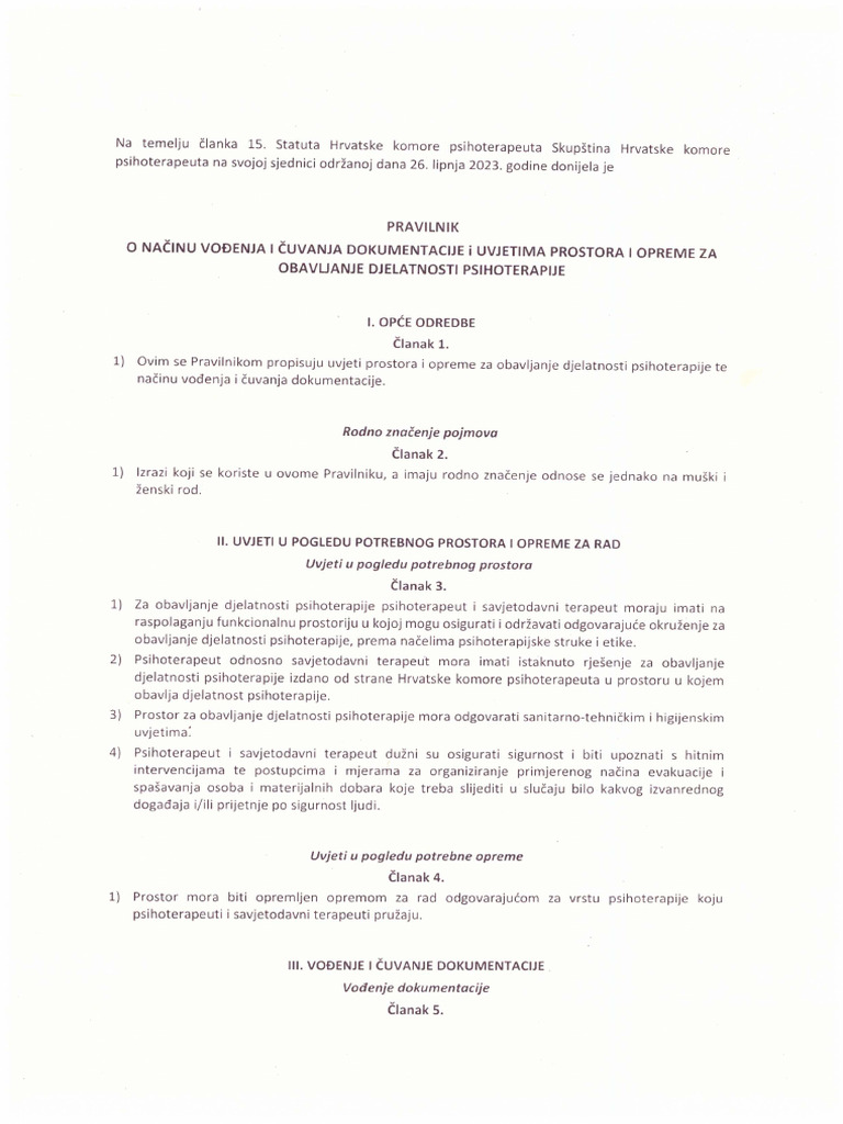 HKPT Pravilnik Čuvanje Dokumentacije 062023 | PDF