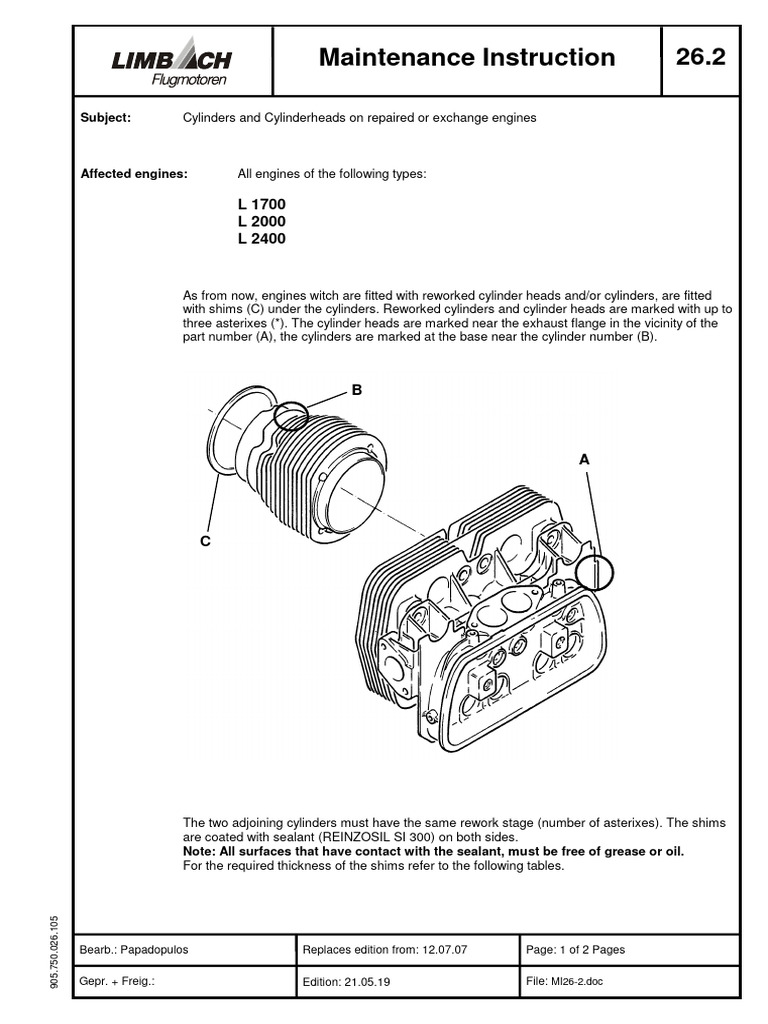 Limbach-905 750 026 205 | PDF | Cylinder (Engine) | Vehicle Parts