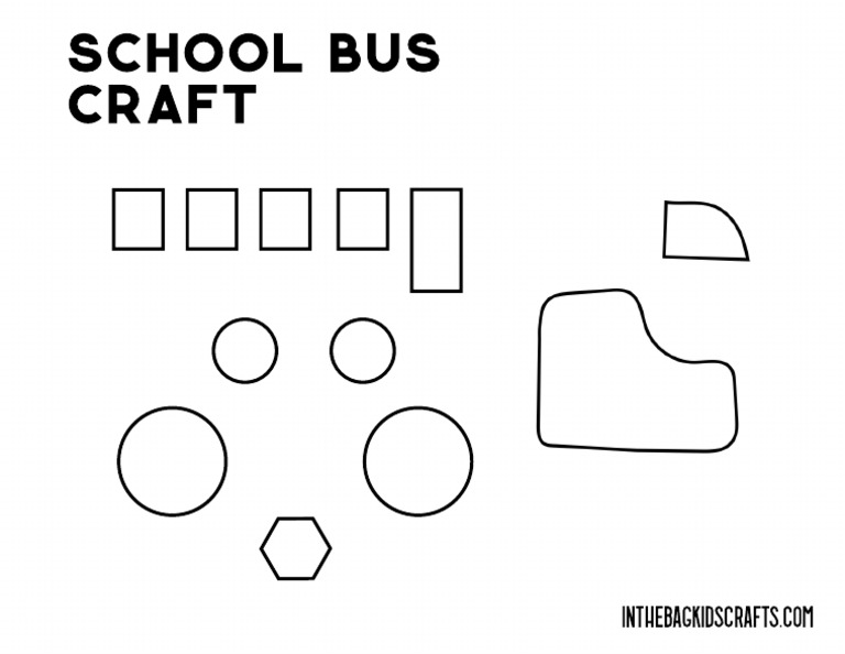 School Bus Craft Printable Template | PDF