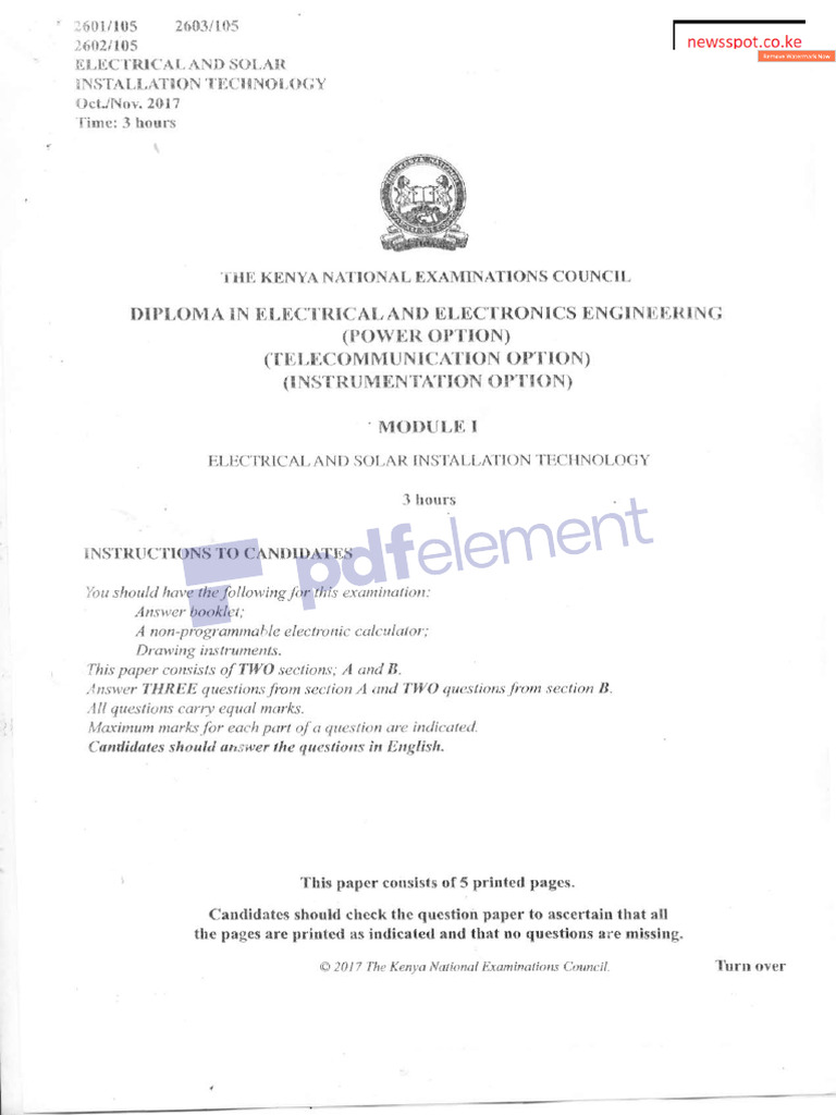 Revision Electrical Paper | PDF