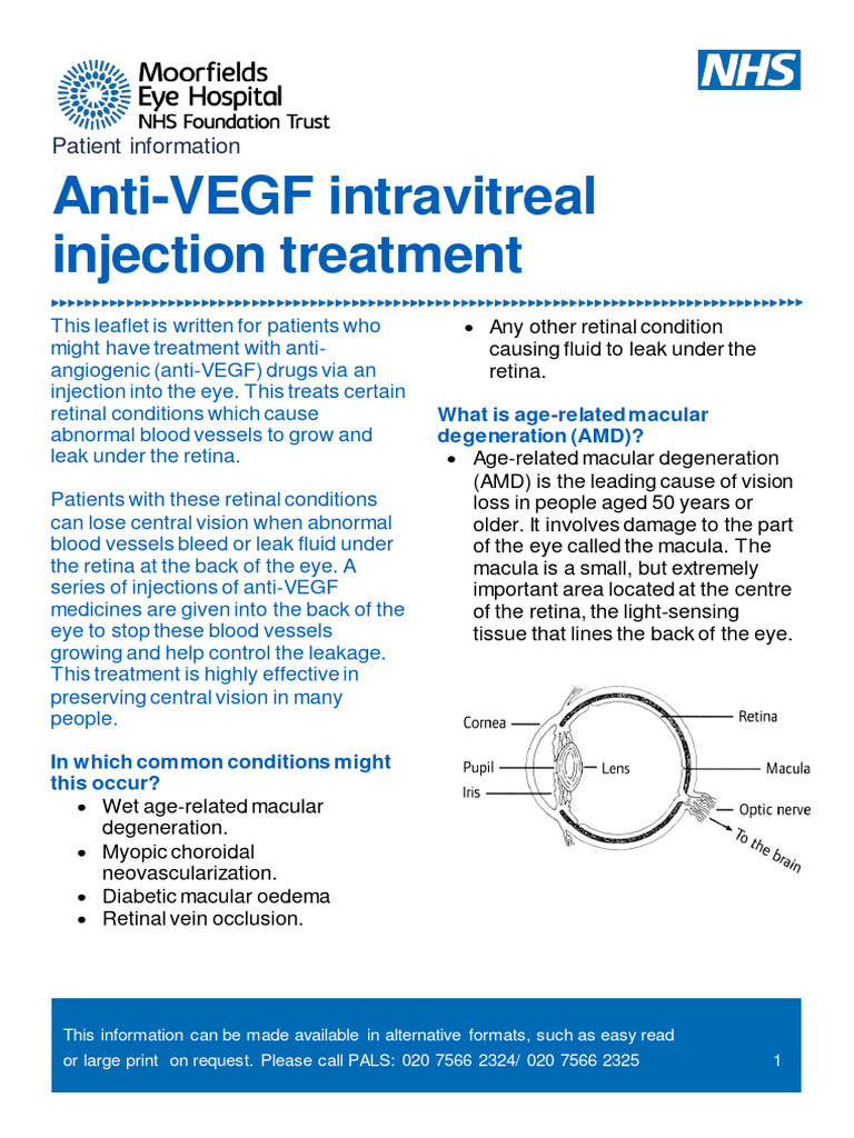 Anti-VEGF Intravitreal Injection Treatment | PDF | Retina | Medical ...