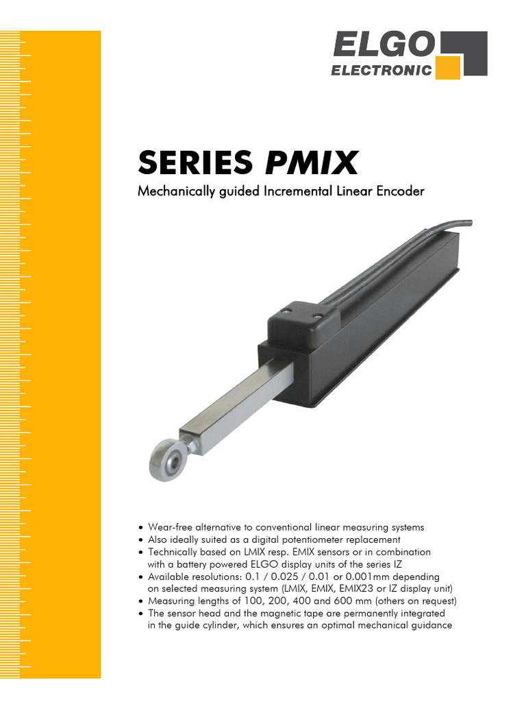 Incremental Linear Encoder PMIX-000-FL-E | PDF | Sensor | Electrical Engineering