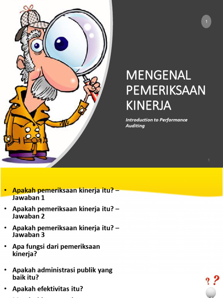 Mengenal Audit Kinerja | PDF