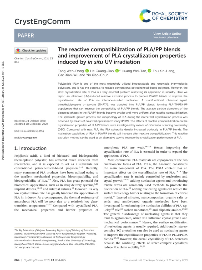 Crystengcomm: Paper | PDF | Polymers | Physical Sciences