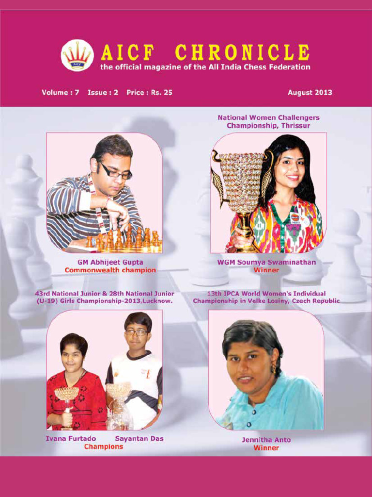 2013-Aug-Chronicle-AICF | PDF | Chess | Traditional Board Games